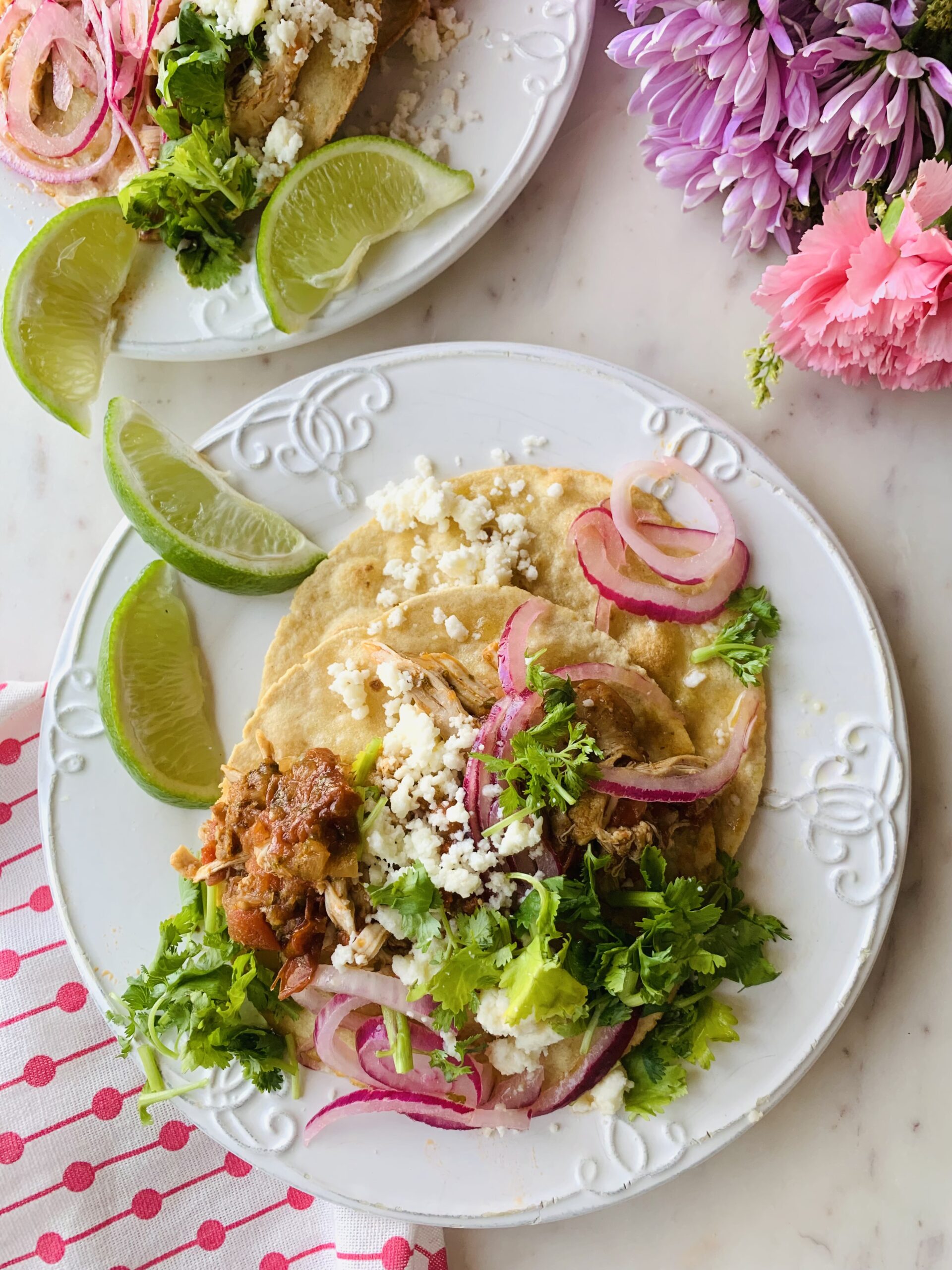 Chipotle Chicken Tostadas with Pickled Onions - A Perfect Feast