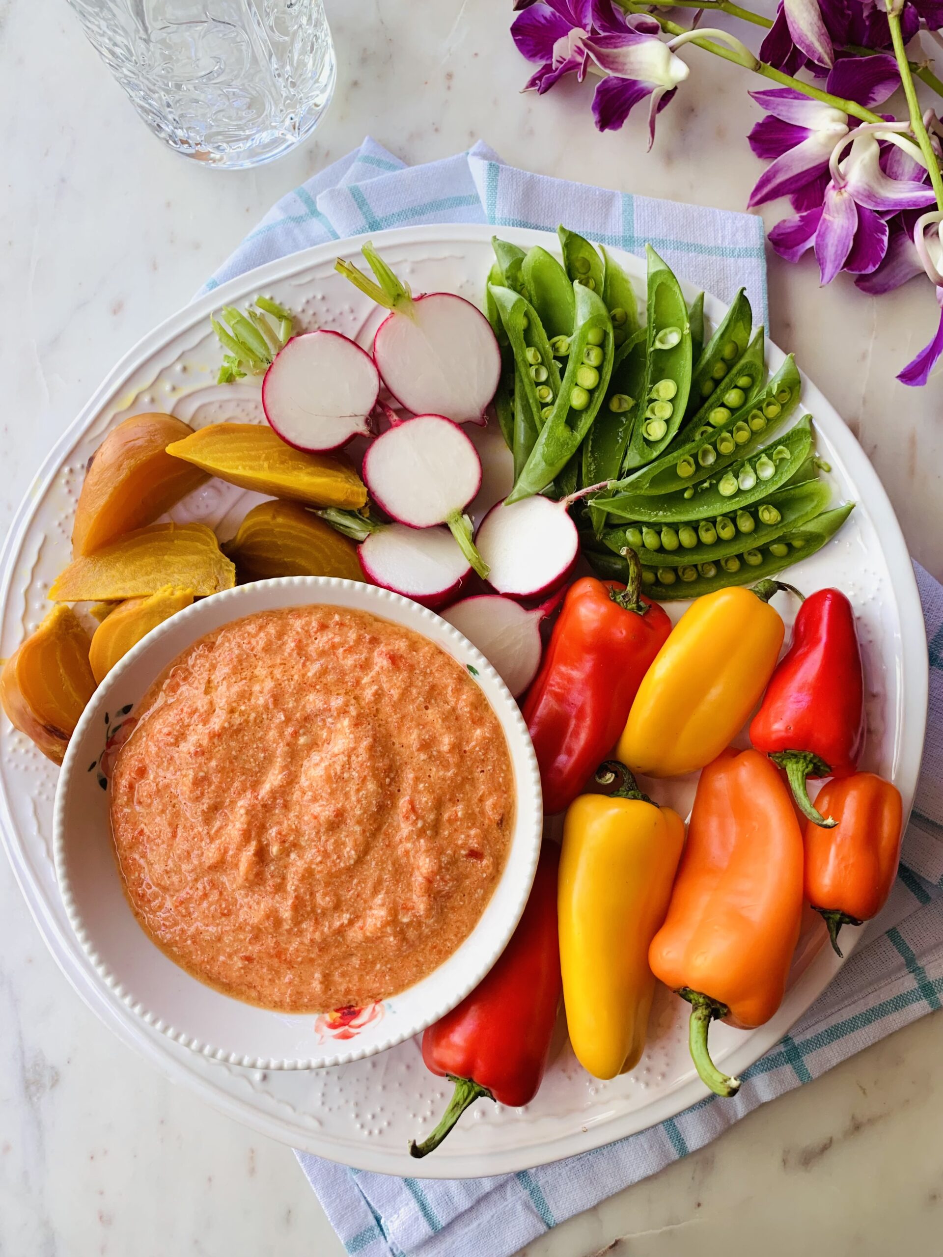 Roasted Pepper and Feta Dip - A Perfect Feast
