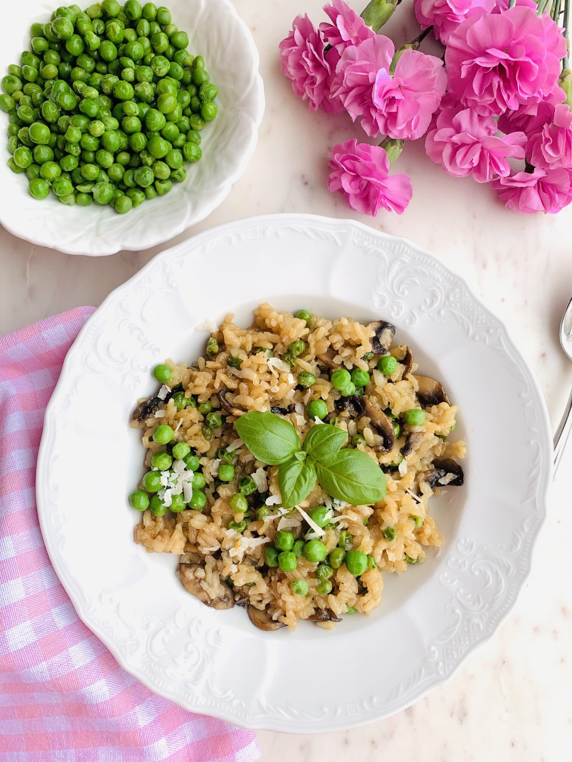 Sweet Pea and Mushroom Risotto - A Perfect Feast