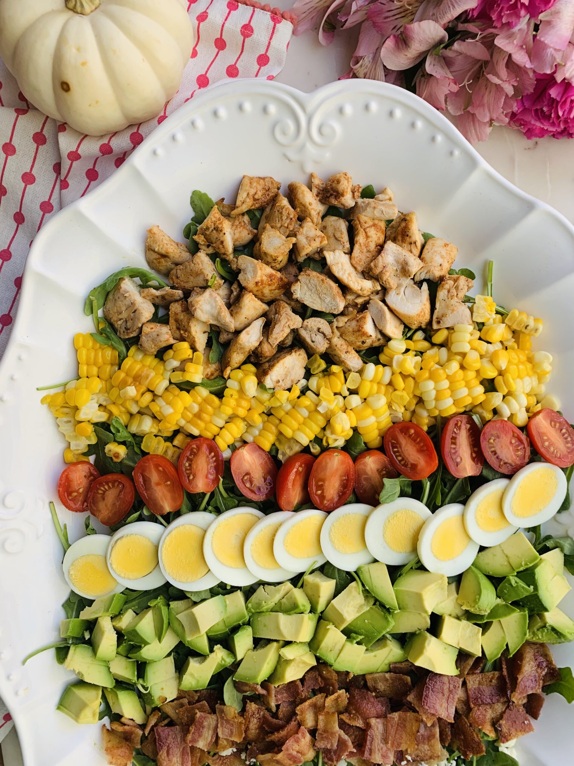 Roasted Corn Cobb Salad - A Perfect Feast